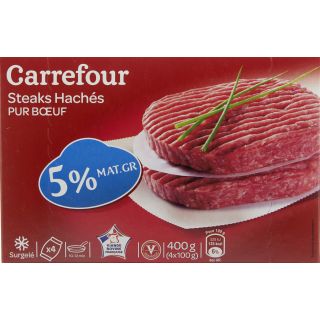 Steak Hache 5%Mg Carrefour 4X100G – Carrefour on Board Guadeloupe